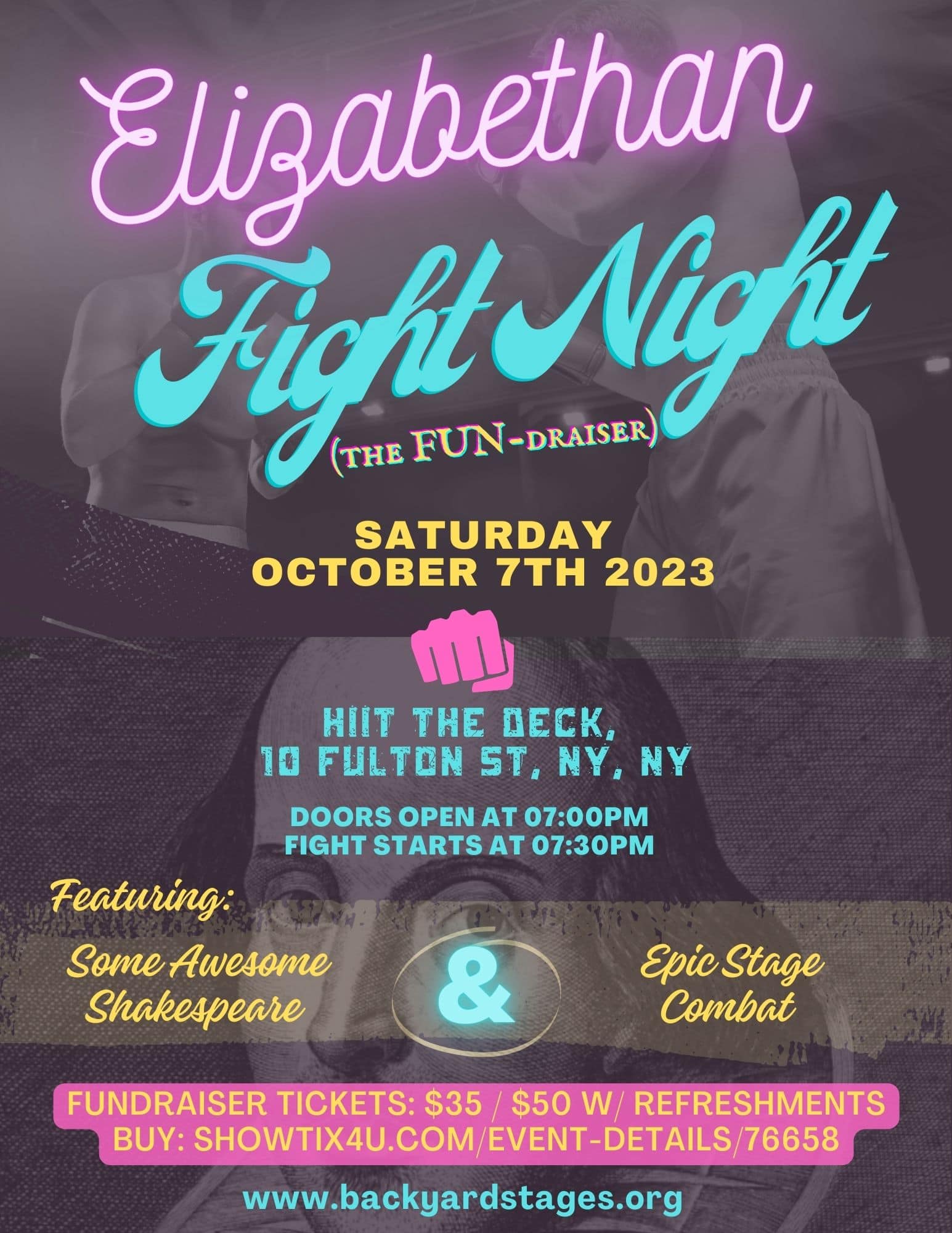 Elizabethan Fight Night (The FUN-draiser)! | Backyard Stages